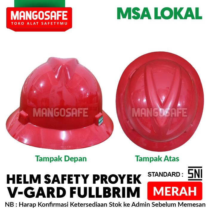 Jual Helm Safety Proyek Full Brim MSA Vgard Fullbrim Fastrac Putar ...