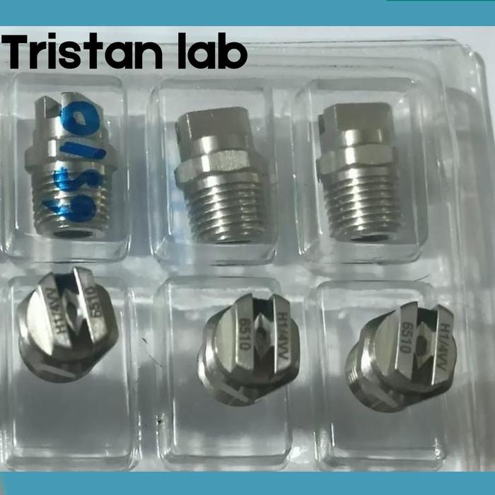 Jual Nozzle V jet Stainless 1/4 ( 6510 ) V1/4 Jet Flat Fan Spray Nozzle ...