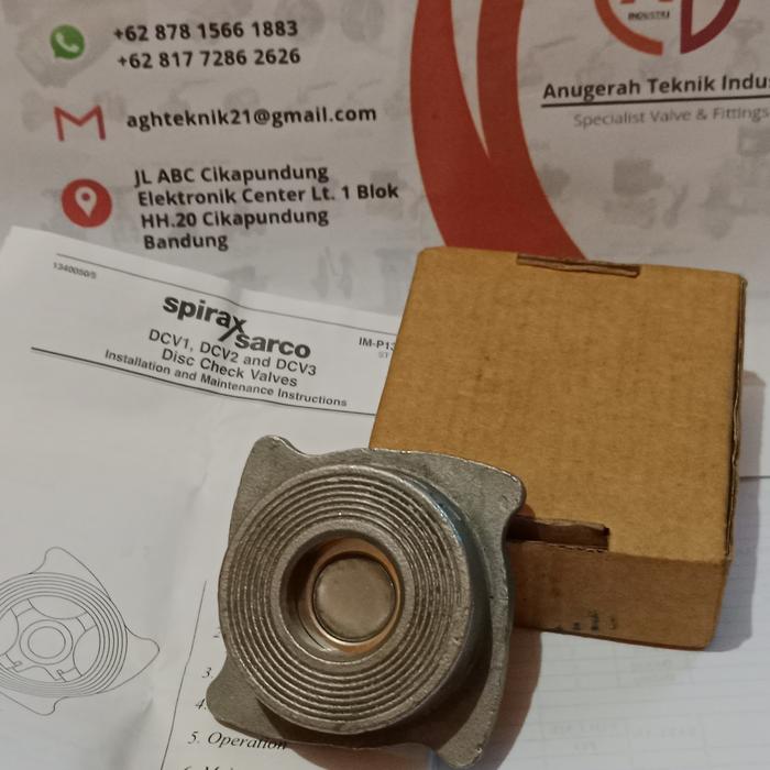 Jual Disco Check valve sanitary Spirax Sarco DCV3 Port 3/4 inch DN20 ...
