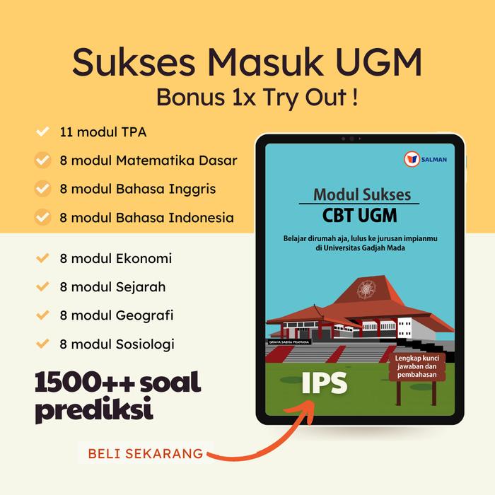 Jual Modul PDF CBT UGM Soshum Update Lengkap Pembahasan Di Flashdisk - Kota Bandung - Toko ...