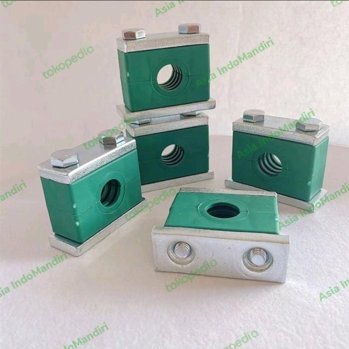 Jual Clamp Pipa Tubing 28mm Single Hole / Klem Pipa Hidrolik Heavy duty ...