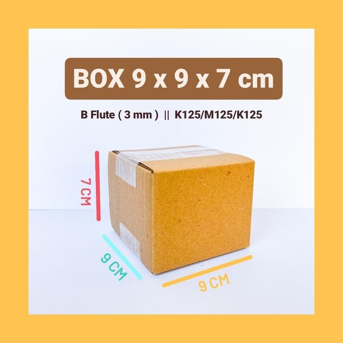 Jual kardus karton box polos uk. 9x9x7 cm, single wall tebal 3mm ...