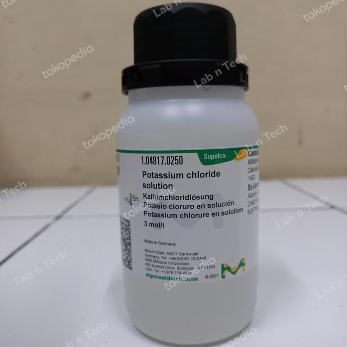 Jual 1.04817.0250 Potassium chloride solution 3 mol/L 250 ml KCl Merck ...