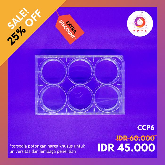 Jual 6-well Cell Culture Plate - Cawan Wadah Kultur Sel 6 Lubang Sumur ...
