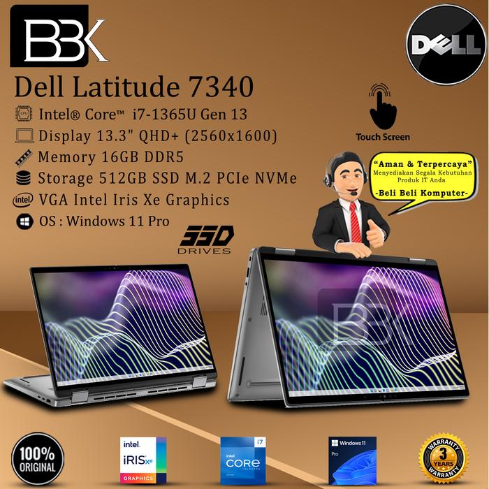 Jual DELL Latitude 7340 2 in 1 13" i7-1365U 16GB 512GB SSD WIN11PRO 3YR ...