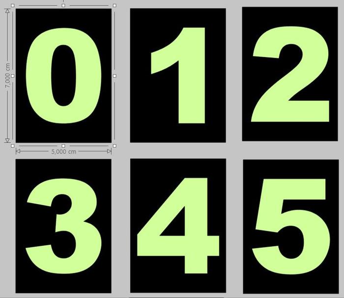 Jual NOMOR LANTAI (GLOW IN THE DARK) 57 - STICKER ONLY - Kota Tangerang ...