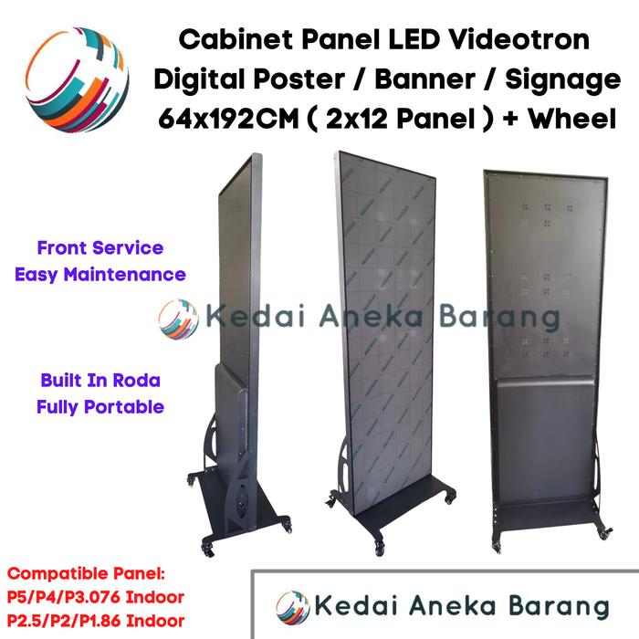 Jual Cabinet Kabinet LED Videotron Digital Poster Banner Signage 64x192 ...