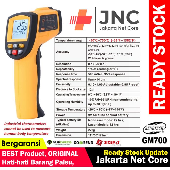 Jual Infrared Thermometer Benetech GM700 Gun IR Termometer Thermogun GM ...