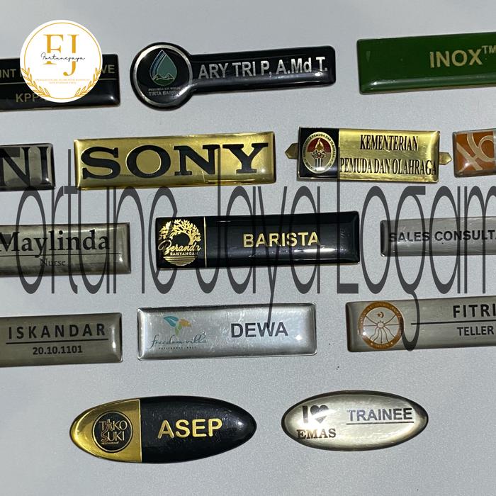 Jual Name Tag Resin / Nama Dada / Identification Card - Jakarta Pusat ...