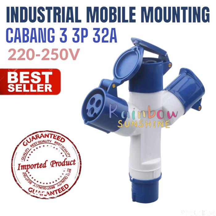 Jual INDUSTRIAL MOBILE MOUNTING SOCKET CABANG 3 3P 32A 1023 IP44 - Kab ...