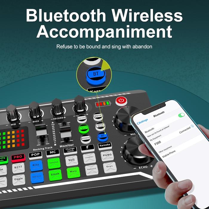 Jual Soundcard F998/v8s/v8 Live Sound Card Karaoke Audio Sound Card - V8s Di Seller Velvet Store ...