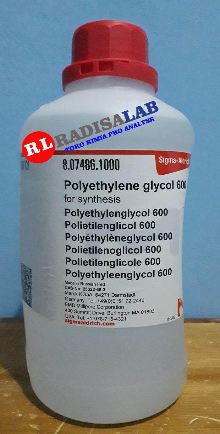 Jual POLYETHYLENE GLYCOL 600 FOR SYNTHESIS 1 L / MERCK 8.07486.1000 ...