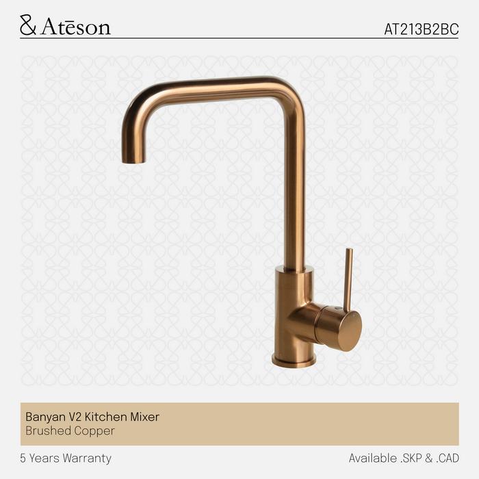 Promo ATESON AT213B2BC Keran Mixer Meja Basin Sink Washtafel Copper ...