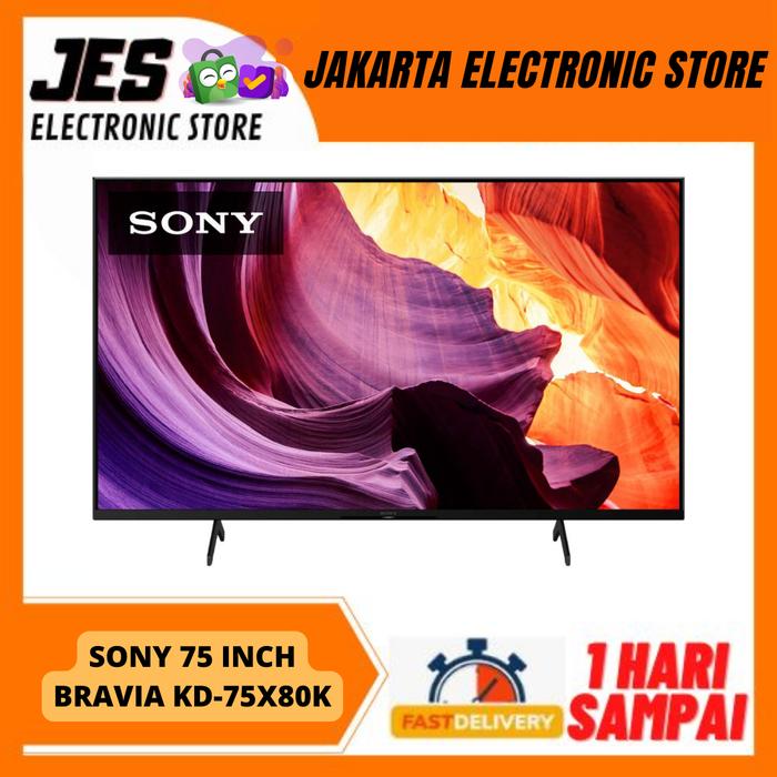 Promo SONY BRAVIA KD-75X80K 75 INCH 4K UHD SMART GOOGLE ANDROID LED TV ...