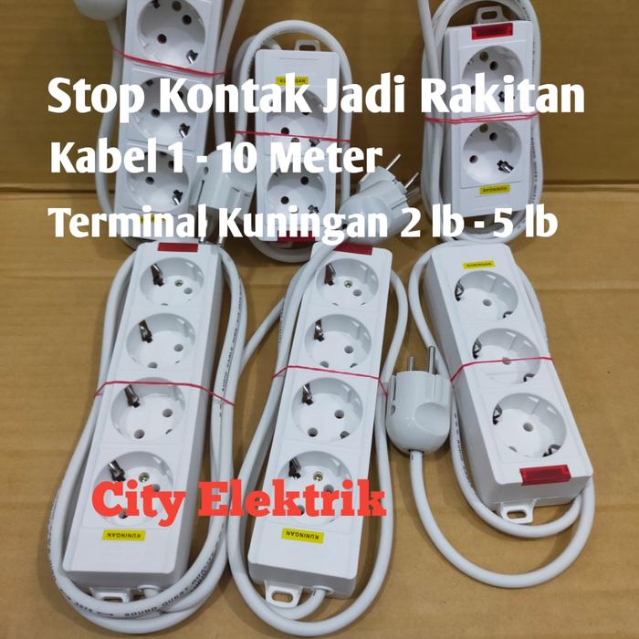 Jual Stop Kontak Jadi Rakitan Kabel 1 - 10 Meter / Terminal 2lb - 5lb ...