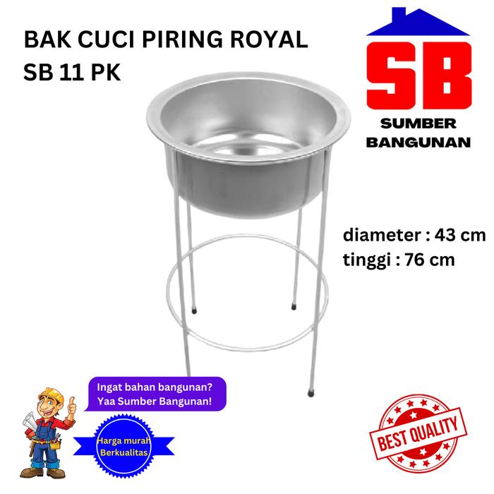 Jual BAK CUCI PIRING ROYAL SINK WASTAFEL PAKAI KAKI SB 11 PK KITCHEN ...