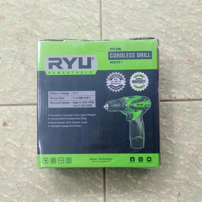 Jual RYU Cordless Drill / Mesin Bor Baterai RCD 12V-1 / RCD 12V-1 ...