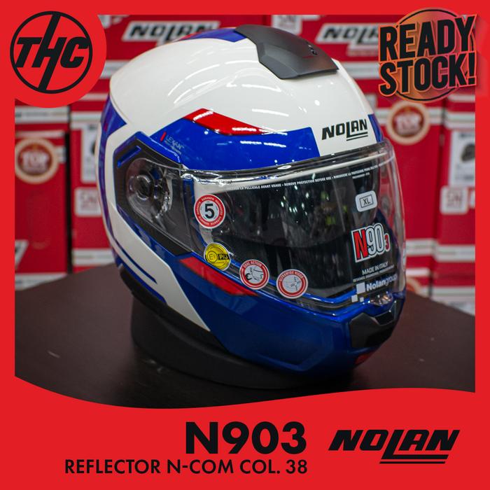 Jual NOLAN N90-3 REFLECTOR NCOM 038 METAL WHITE N903 MODULAR FLIP UP HELM - Jakarta Barat - THC ...