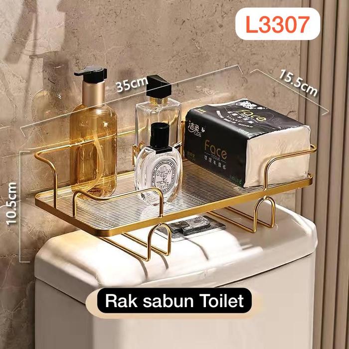Jual Rak Sabun Toilet Petak 1 Susun Luxury SUS304 Plus Akrilik/Rak ...