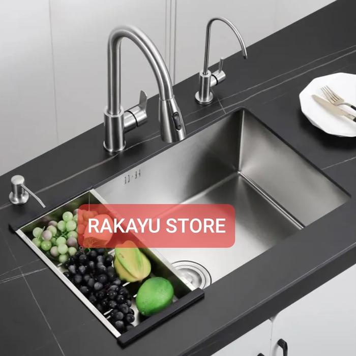 Jual Kitchen Sink 6045 Stainless Undermount Lengkap Kran/bcp Model Onan ...