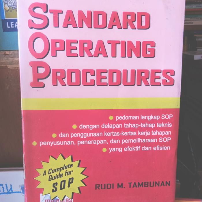 Jual BUKU STANDAR OPERATING PROC SOP EDURES - Kota Bandung - Tokobuku ...
