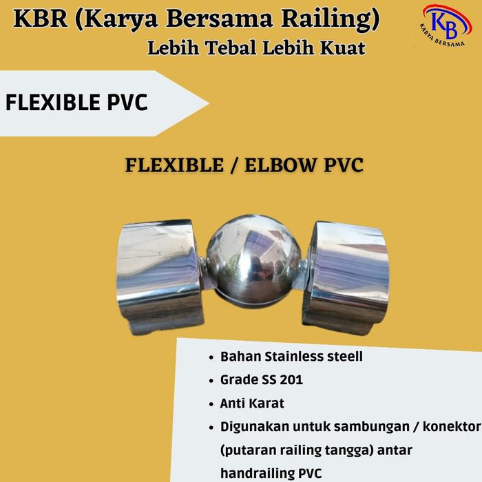 Jual Handrailing Joint / Flexible / Elbow PVC Railing tangga stainless ...
