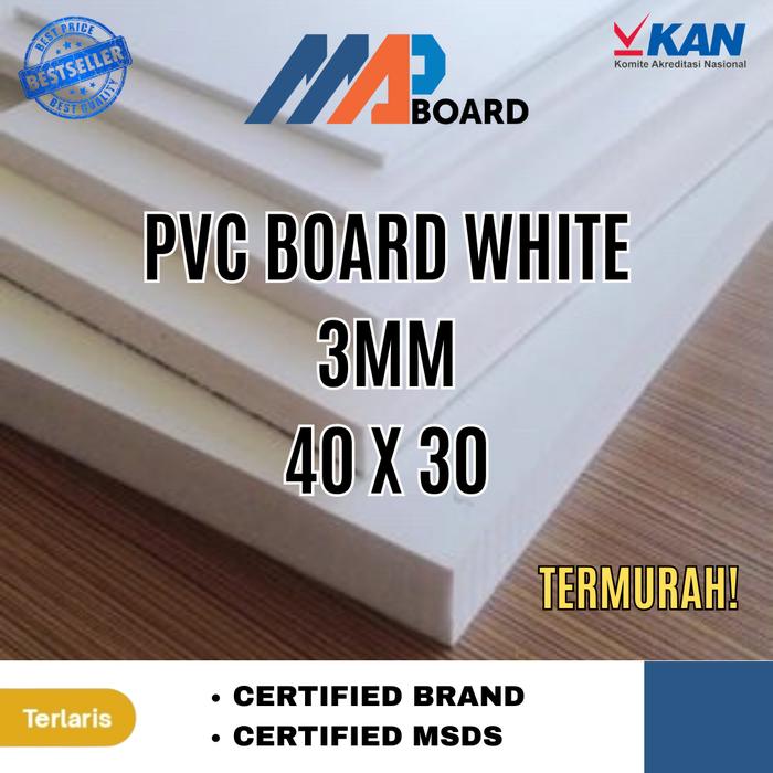 Jual POTONGAN PVC BOARD / PVC FOAM BOARD / MAP BOARD UKURAN 40X30 CM ...