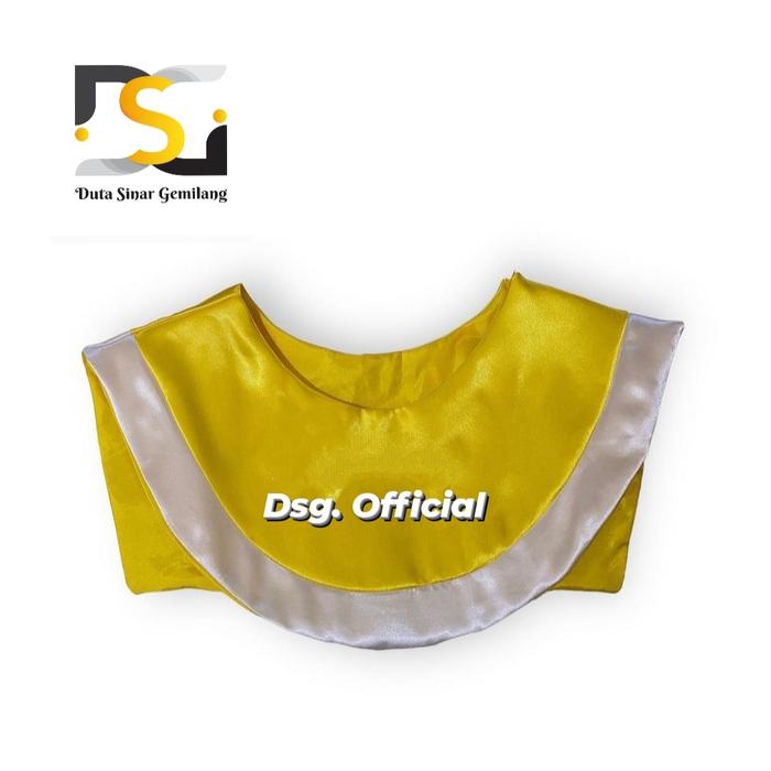 Jual Samir atau sleber wisuda bisa custom warna - kuning+putih, lulusan ...
