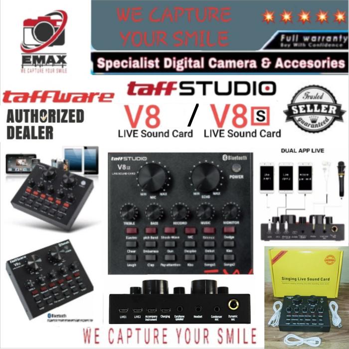 Jual taffSTUDIO V8u Sound Card Bluetooth Mic Audio taff STUDIO ...