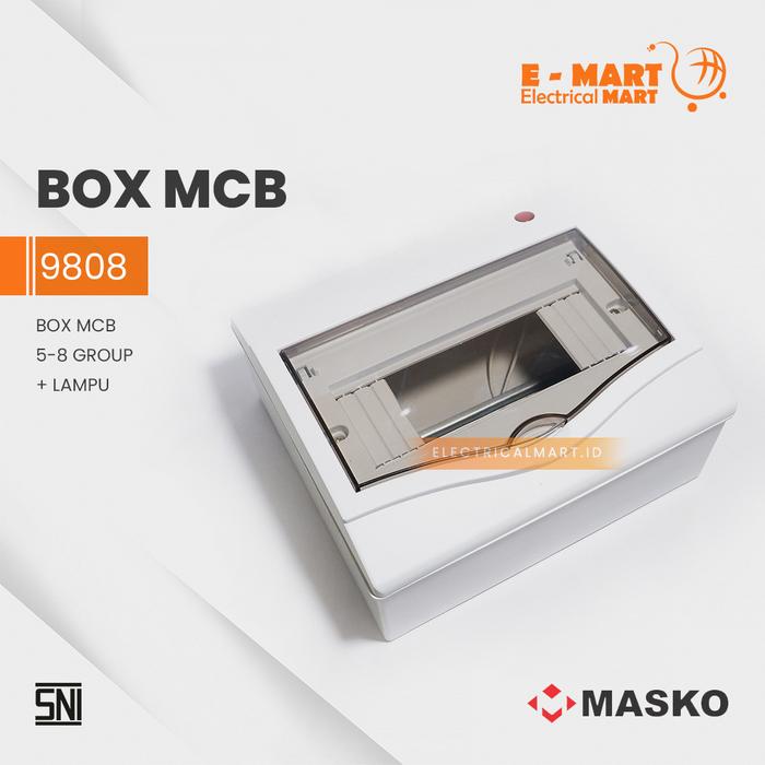 Jual MASKO BOX MCB 8 GRUP + Lampu 9808L / BOX MCB isi 8 IB OB SNI ...