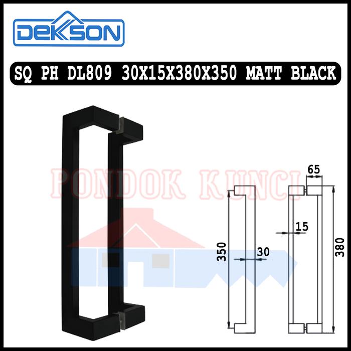 Jual Pull Handle Dekkson SQ PH DLX 809 30x15x380x350 Black Hitam Dekson - Kota Tangerang ...
