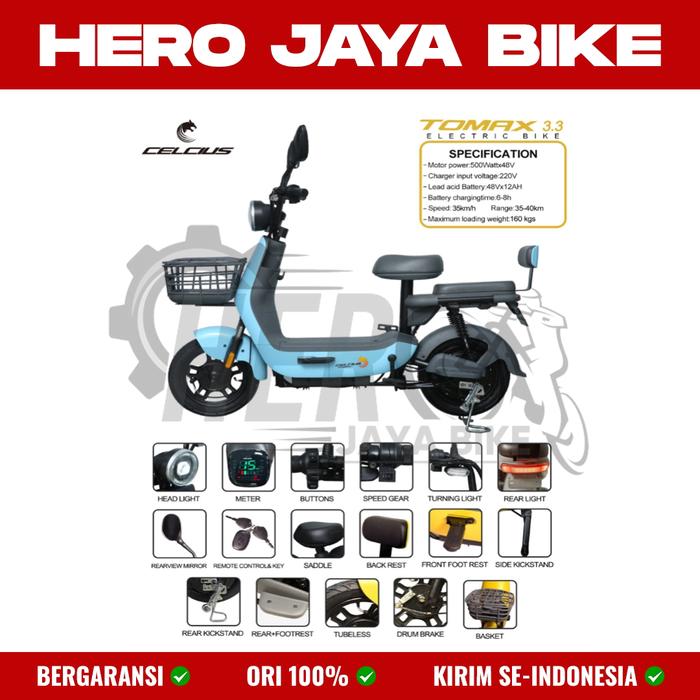 Jual Sepeda Listrik CELCIUS TOMAX 3.3 All New Electric Bike E Bike ...