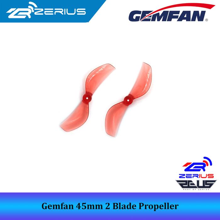 Jual Gemfan 45mm 2 Blade 1mm / 1.5mm Shaft Propeller - Clear Gray 1mm ...