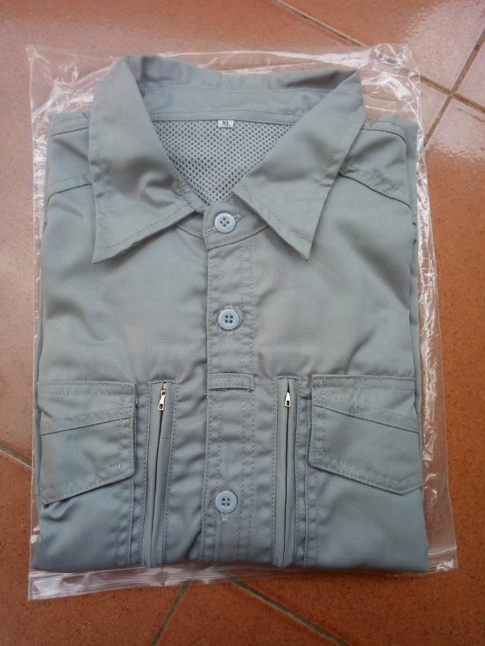 Jual Hem Cream Polos Kantoran Pria Dewasa Pdl Proyek Lapangan Kemeja ...