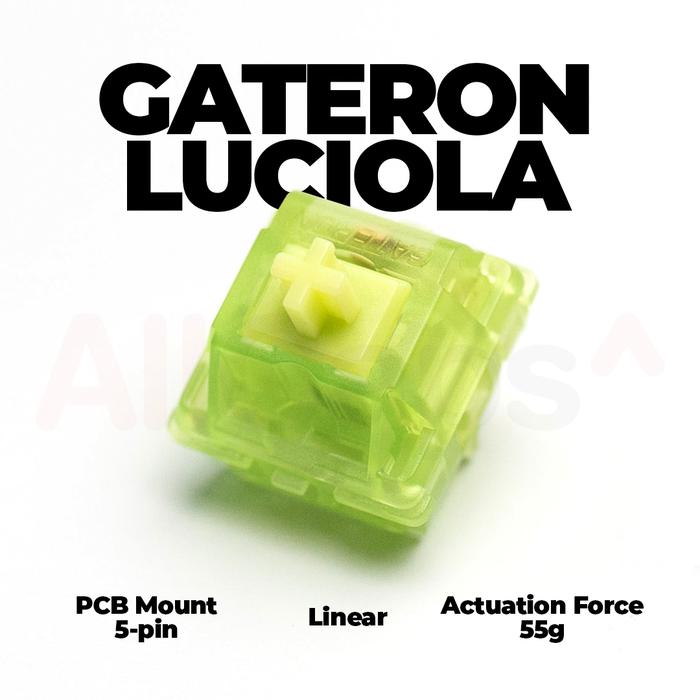 Promo GATERON Luciola Glow-in-the-Dark Light Linear Switch 60g - PCB ...