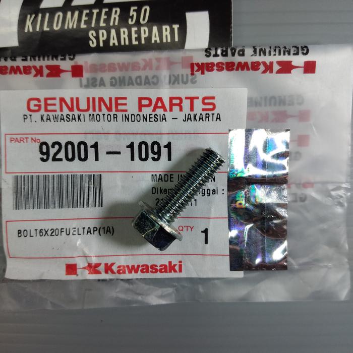 Jual BAUT KRAN KERAN TANGKI BENSIN 6X20 KLX DTRACKER ORIGINAL 92001 ...