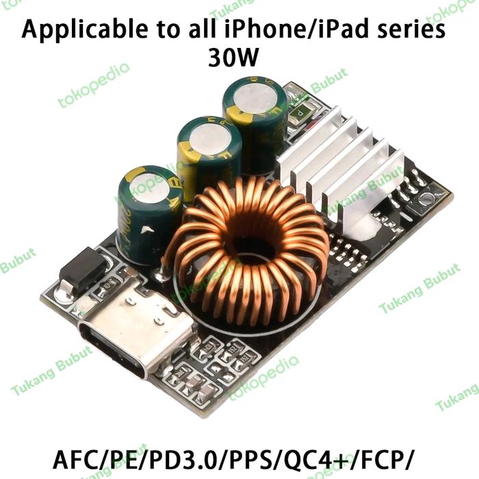 Jual modul Charger Quick Charger 30W type C QC3.0 4.0 + Apple Android ...