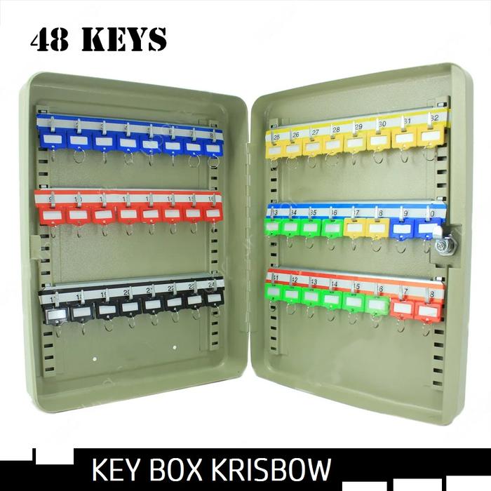 Jual KRISBOW Key BOX organizer 48 keys kotak gantungan kunci dinding ...