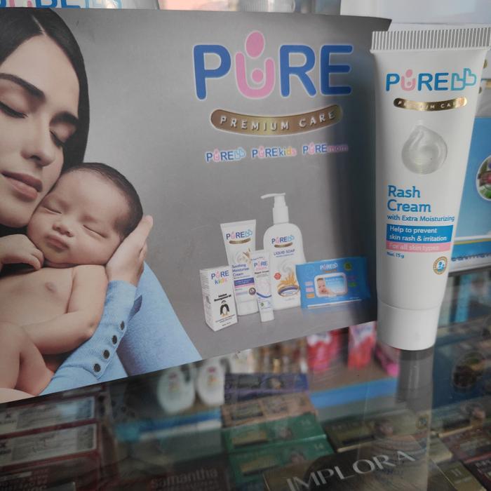 Jual Pure Premium Care Paket isi 3 Diaper Rash Soothing Moisturizer Cream - Rash Cream 15g - Kab ...