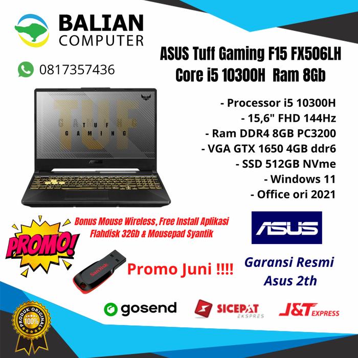Jual ASUS TUF F15 FX506LH Core i5 10300H Ram 8GB SSD 512GB GTX1650 4GB ...