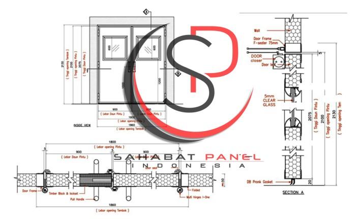Jual Single Swing Door Sandwich Panel - NOT For Clean Room - Kota ...