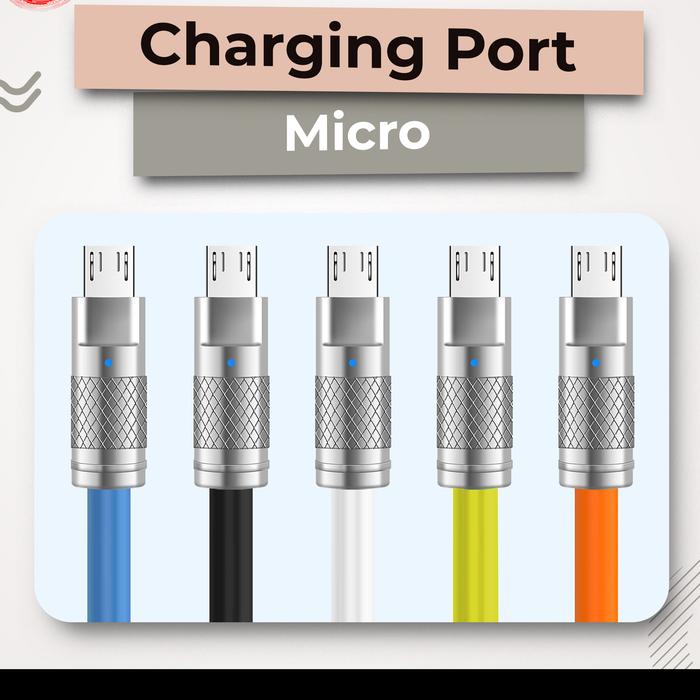 Jual KABEL DATA 6A 120W PANJANG 2METER FAST CHARGING FOR TYPEC/MICRO ...