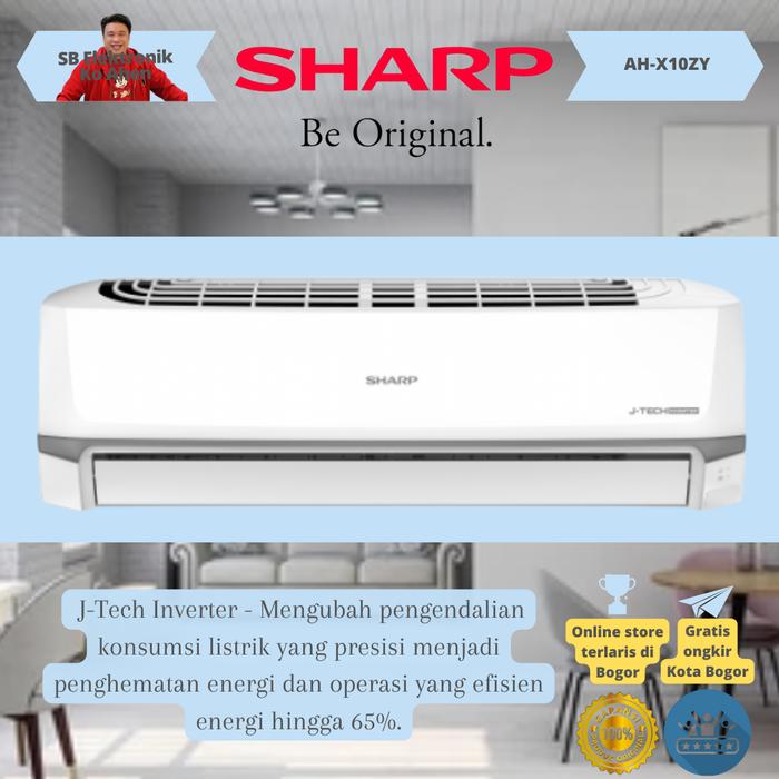 Jual AC Split SHARP J-Tech Inverter Series 1PK AH-X10ZY - Unit Only ...