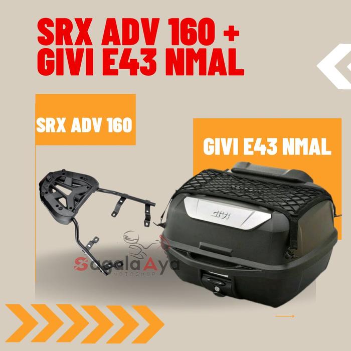 Promo Paket BOX dan Bracket Givi SRX ADV 160 Box Givi E43 ADV tanpa ...
