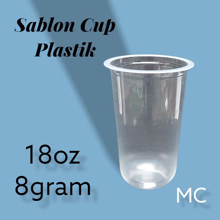 Jual Gelas Cup Plastik | Cup PP Oval 18oz 8gram MC Polos Tanpa Sablon ...