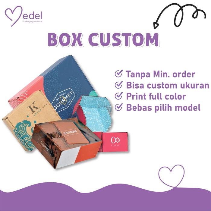 Jual Box Kardus Kotak ( 20x29x10 cm ) Custom Packaging Cetak Gambar ...