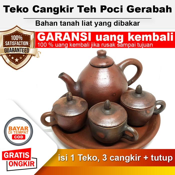 Jual Set Teko Cangkir Teh Poci Gerabah Tanah Liat - Kab. Sleman ...