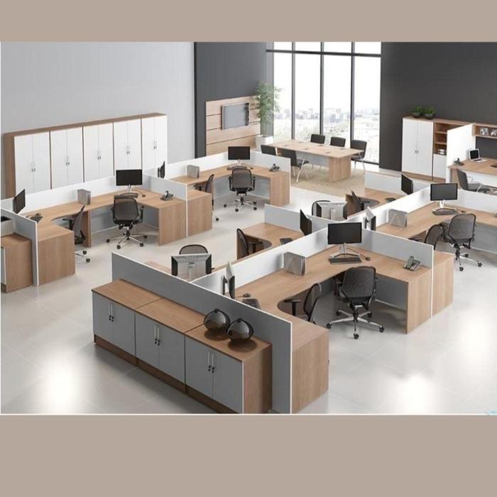 Jual meja kerja kantor minimalis custom modern - Jakarta Timur - Hafko ...