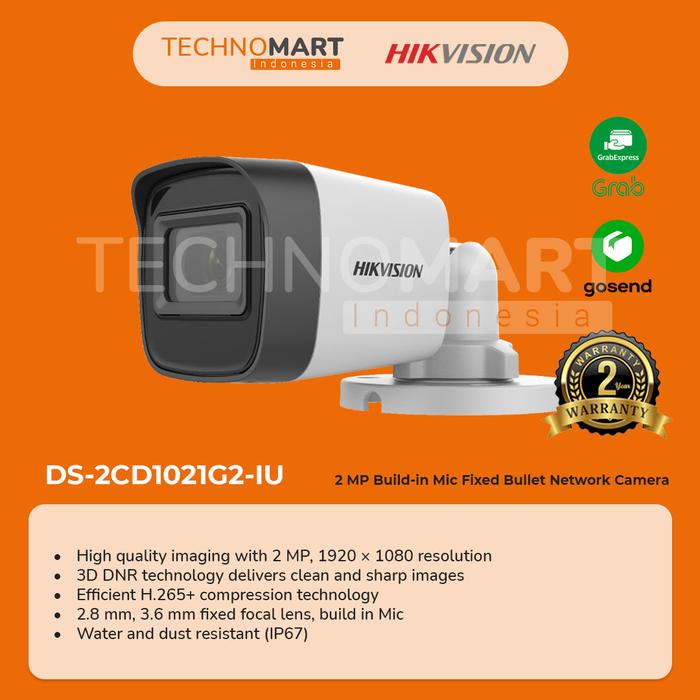 Jual DS-2CD1021G2-IU - HIKVISION IP CAMERA 2MP ACCUSENSE LITE BUILD IN MIC - Jakarta Barat ...