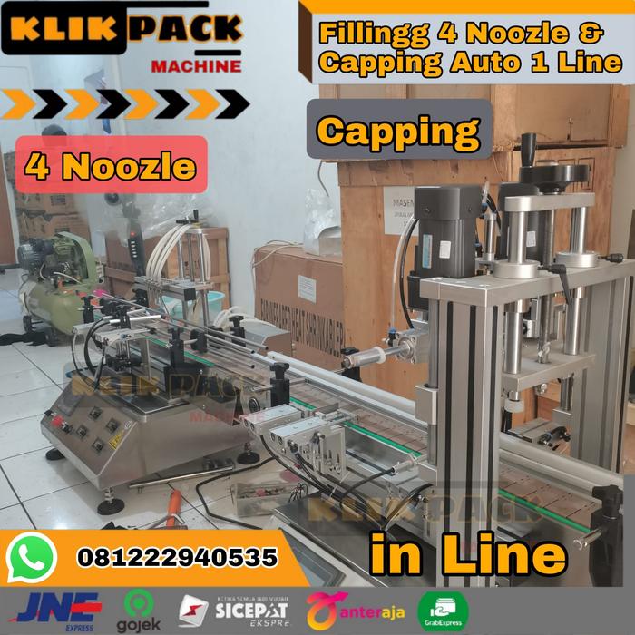 Jual Mesin Filling 4 Noozle Auto dan Capping Auto 1 Line Conveyor ...